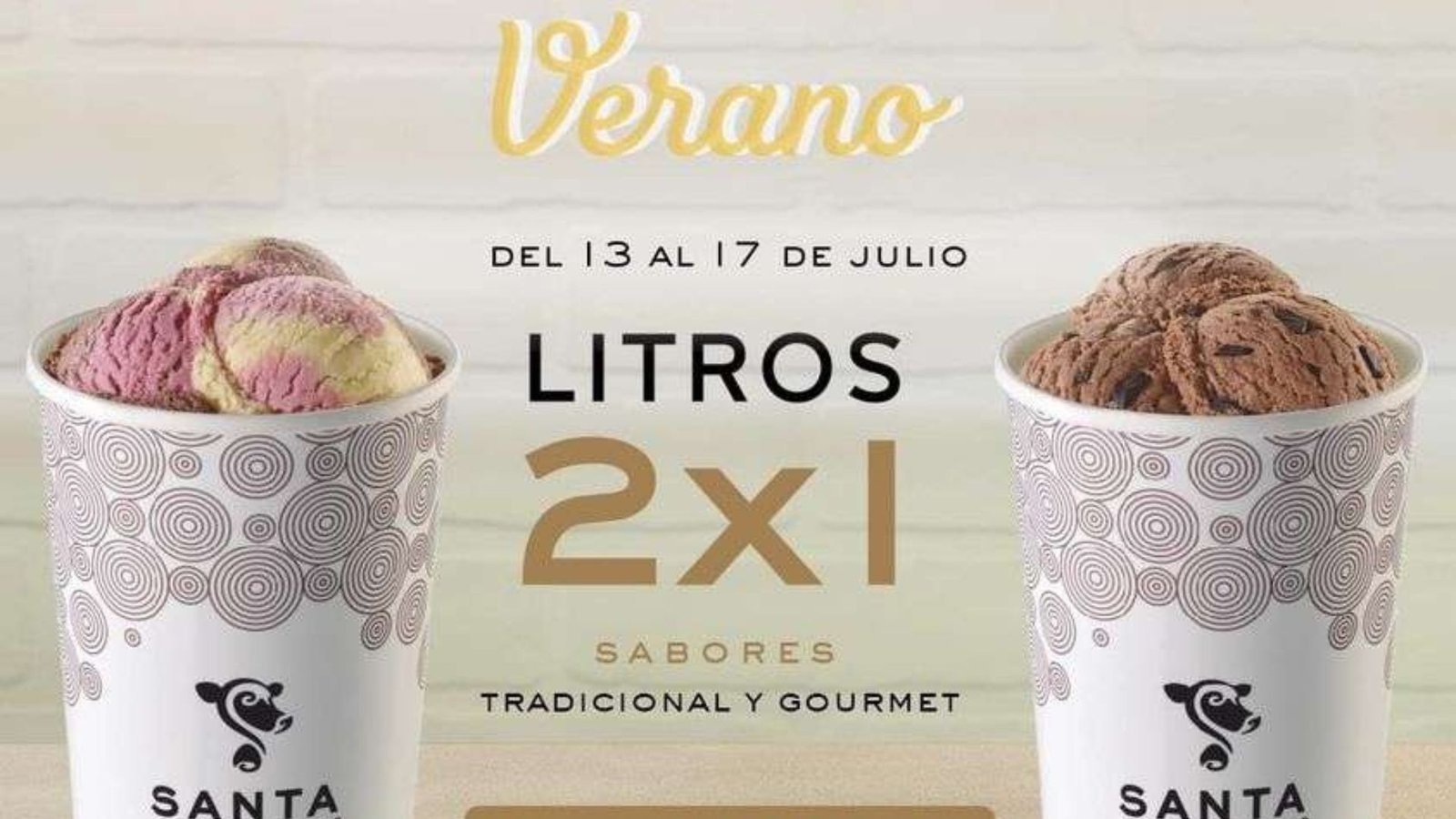 Helados Santa Clara al 2x1 en Litros (13 al 17 de julio) - LiquidAhorros