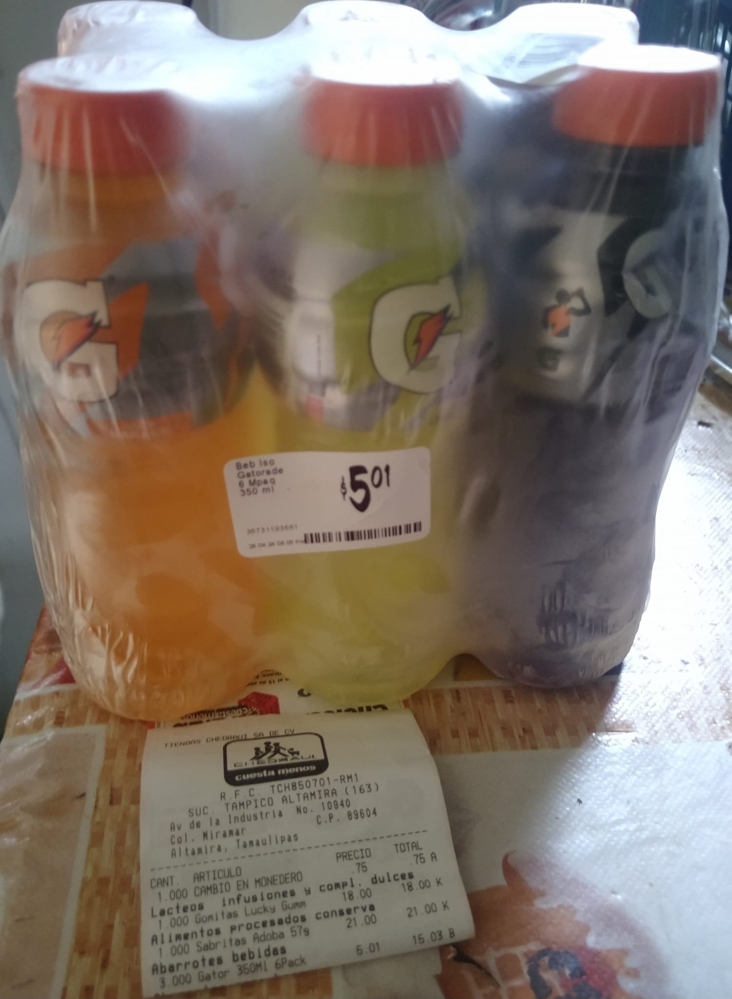 Chedraui: Pack de 6 Gatorade de 350 ml a solo $5 - LiquidAhorros