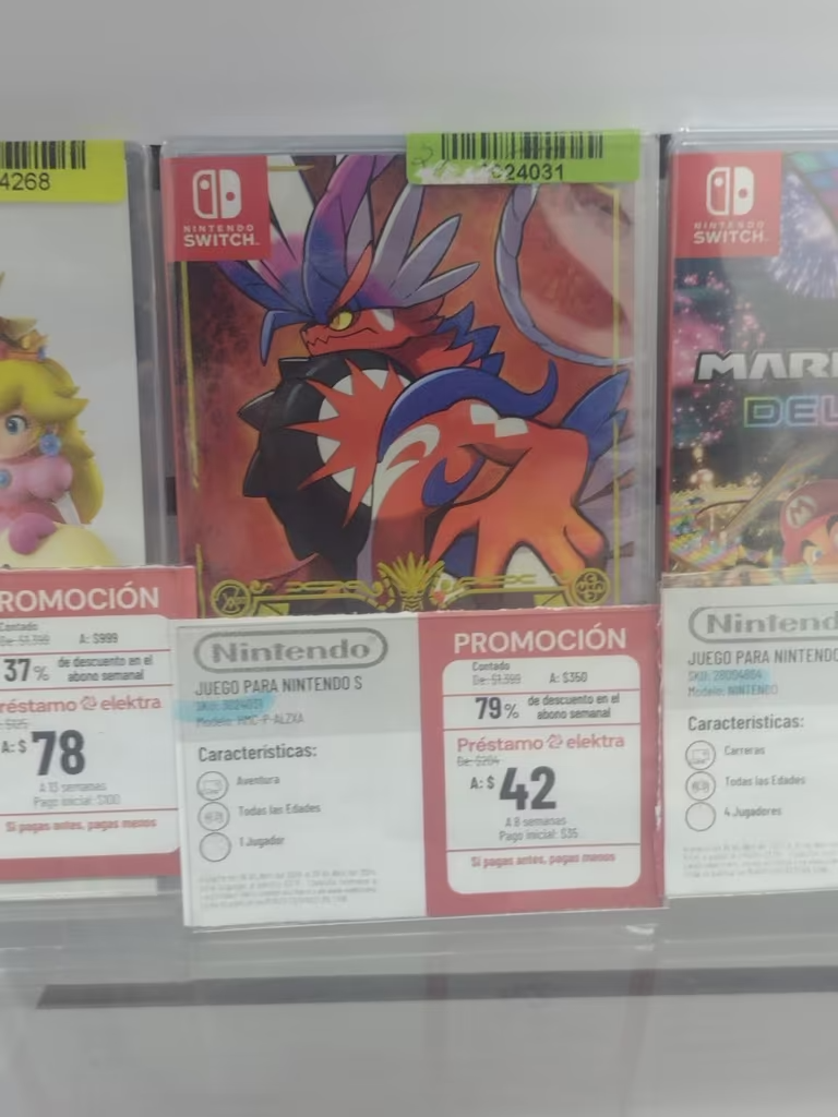 Elektra: Videojuego Pokémon Scarlet de $1,200 a solo $350 - LiquidAhorros